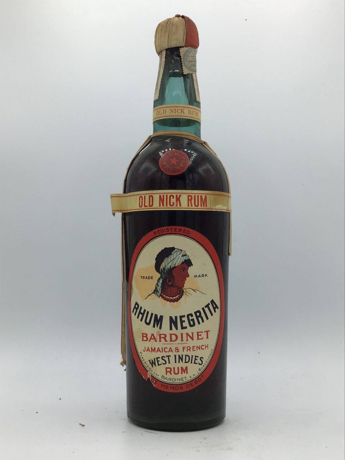 1920 Rhum Rum Negrita Old Nick Rum Bardinet Jamaica & French West ...